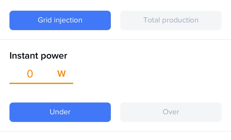 I have configured an automation that turns on when the grid injection ...