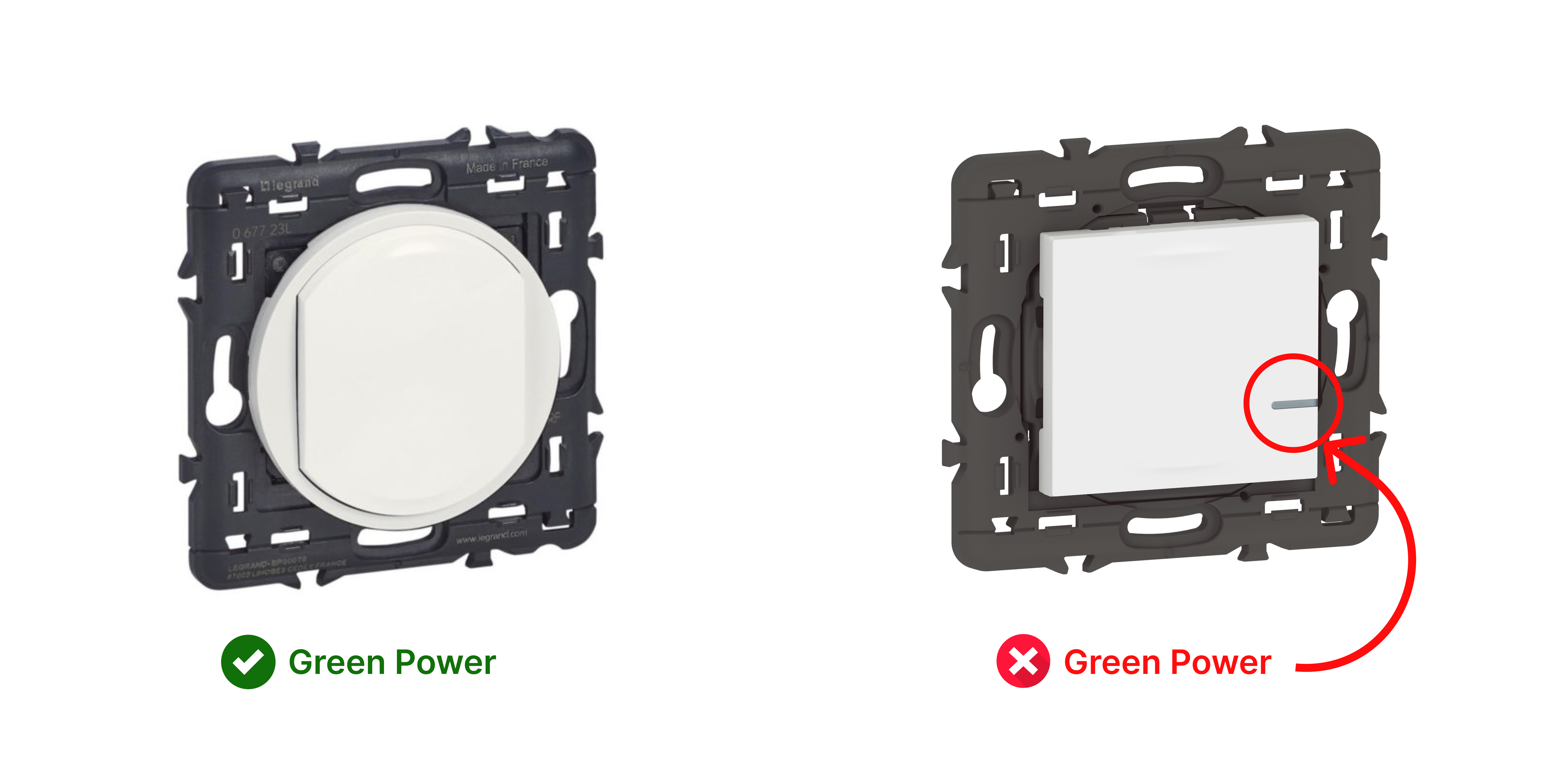 How to recognize a green power wireless switch? – Legrand Help Center